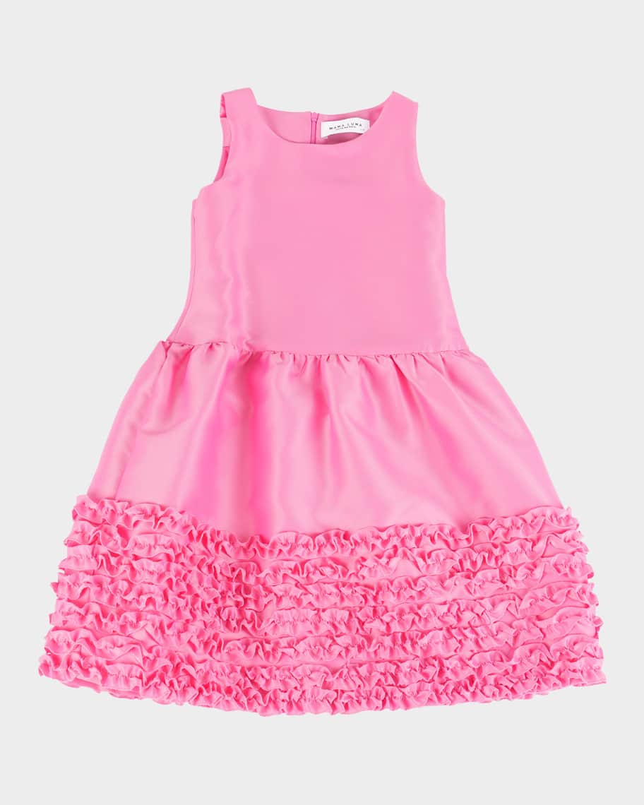 Mama Luma Girl's Sakura Ruffle Trim Dress, Size 3T-12 | Neiman Marcus