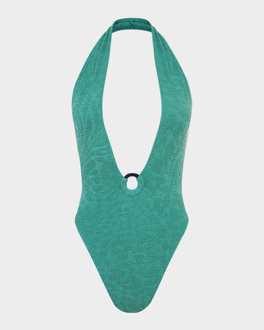 bond-eye swim Ring Tatiana Halter One-Piece Swimsuit | Neiman Marcus
