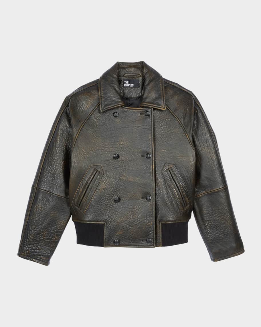 The Kooples Embossed Leather Jacket | Neiman Marcus