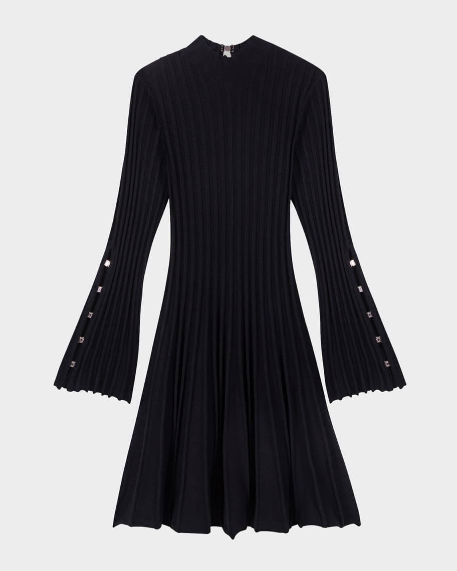 Maje Raffie Rib-Knit Mini Dress | Neiman Marcus