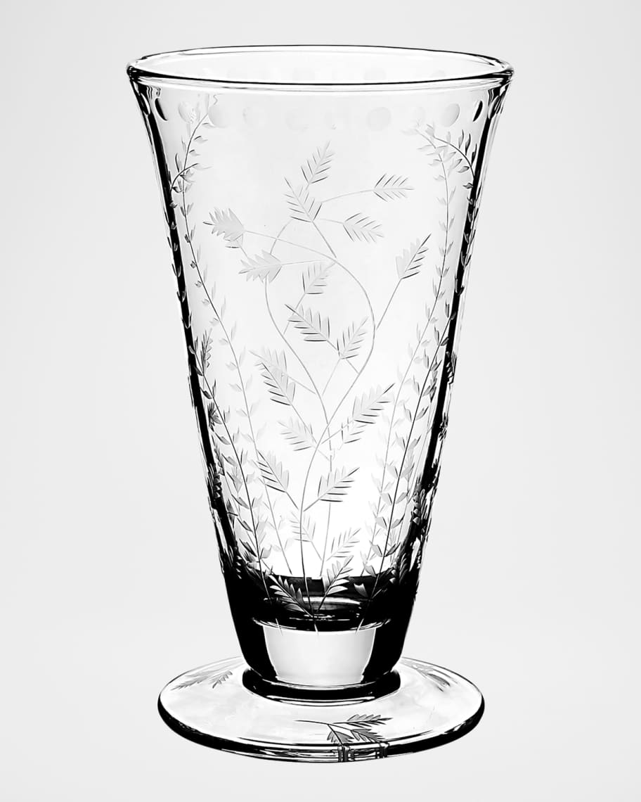 William Yeoward Crystal Fern Footed Flower Vase, 10" | Neiman Marcus