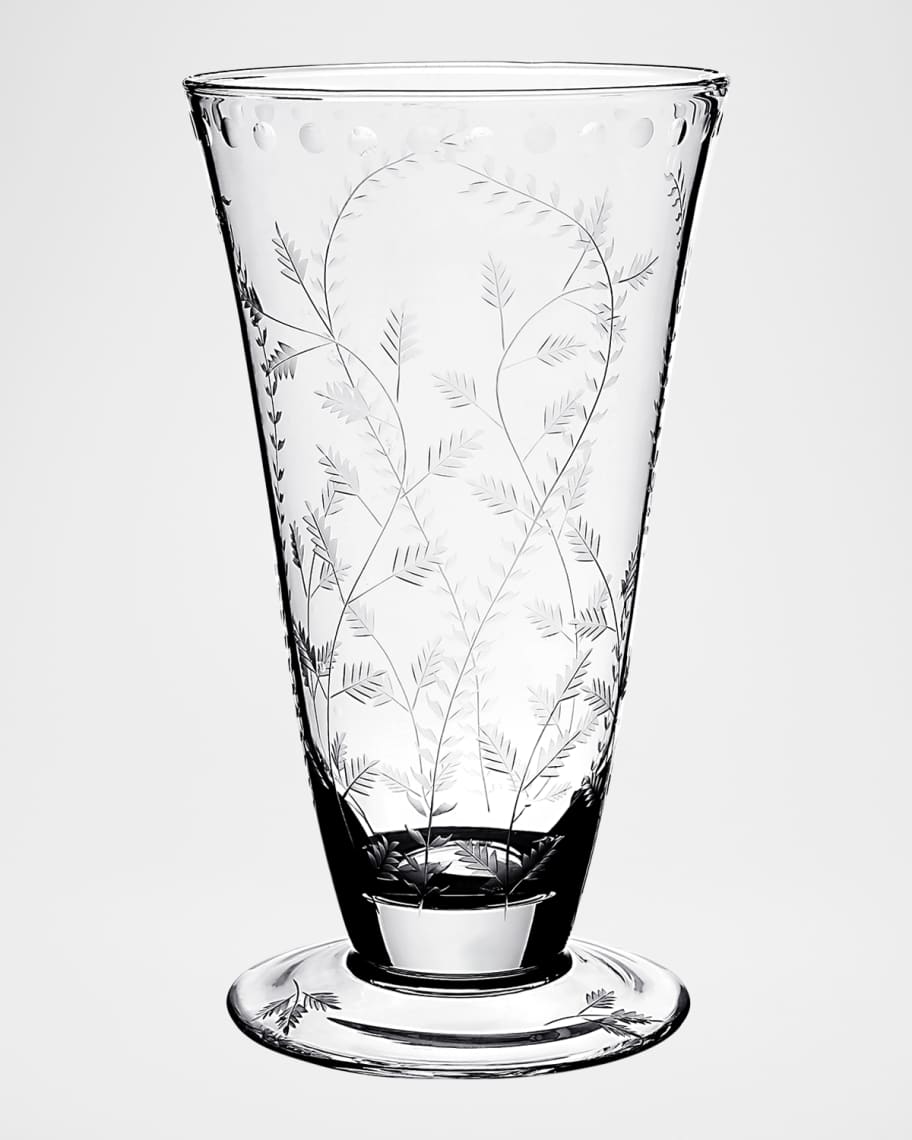 William Yeoward Crystal Fern Footed Flower Vase, 12.5" | Neiman Marcus