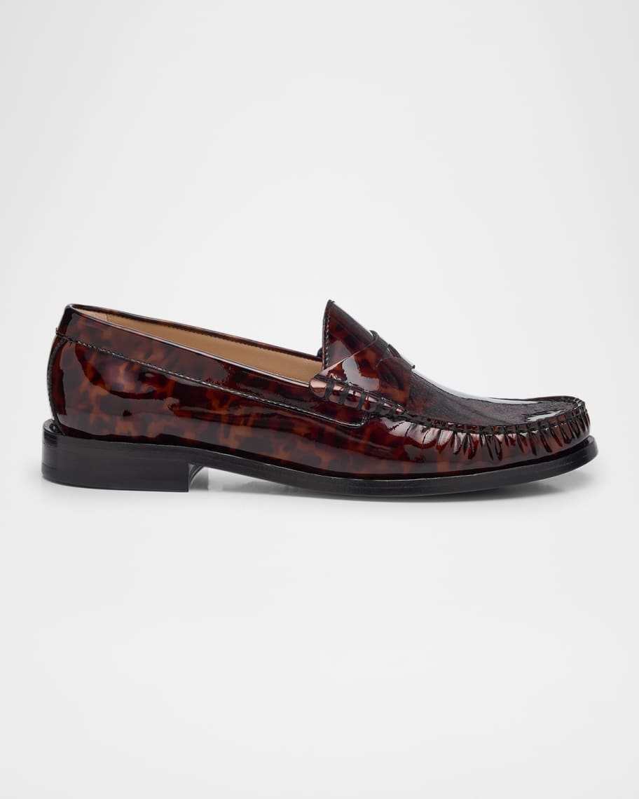 Stuart Weitzman Lottie Patent Leather Loafers | Neiman Marcus