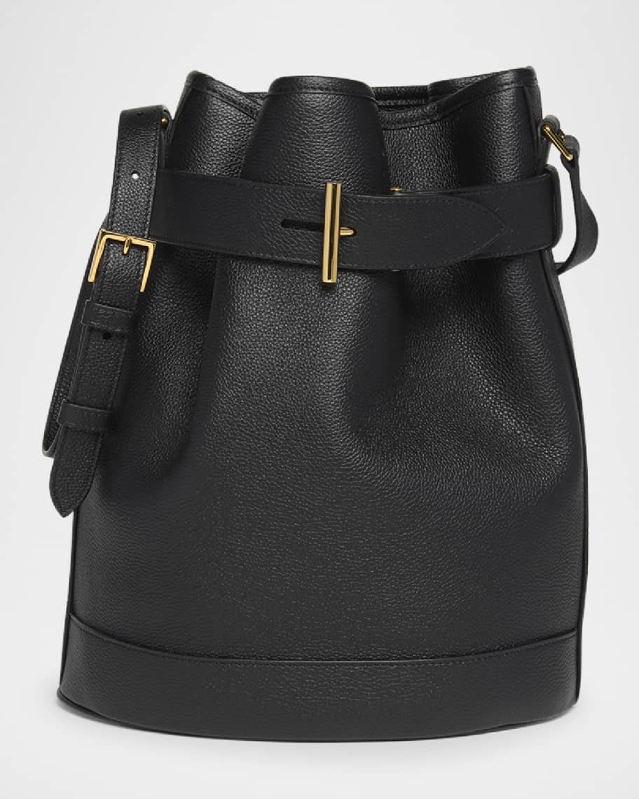 TOM FORD Tara Medium Bucket Bag in Grain Leather | Neiman Marcus