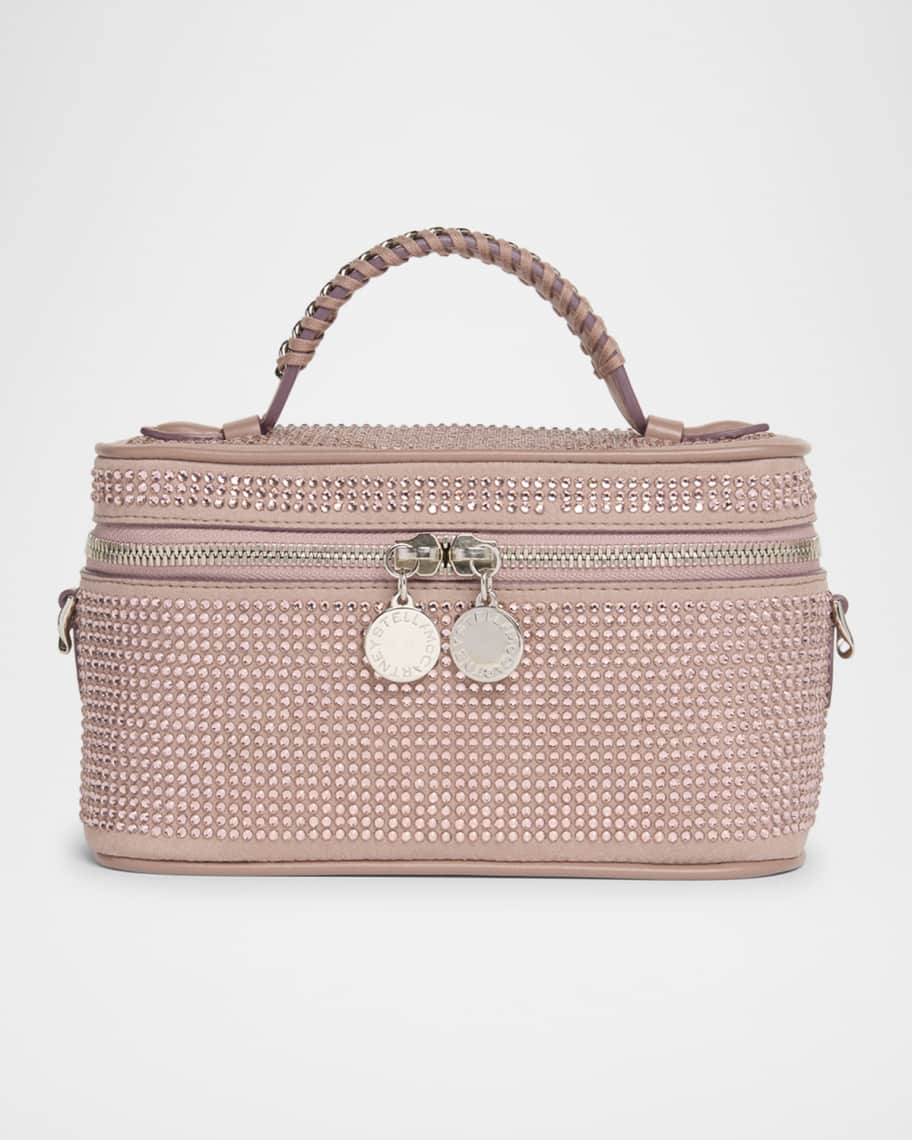 Stella McCartney Allover Crystal Vegan Suede Cosmetic Case | Neiman Marcus