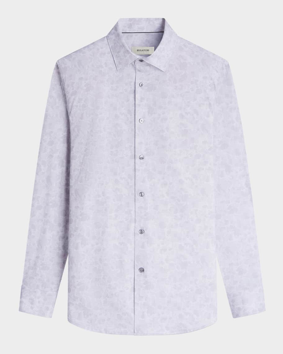 Bugatchi Men's OoohCotton James Tonal-Print Sport Shirt | Neiman Marcus