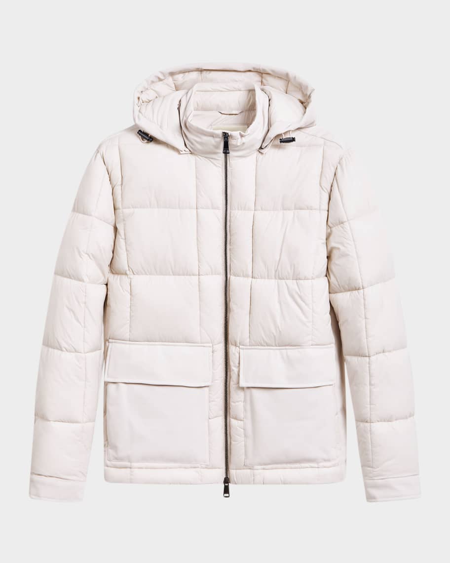 Bugatchi Men's Quilted Down Field Jacket | Neiman Marcus