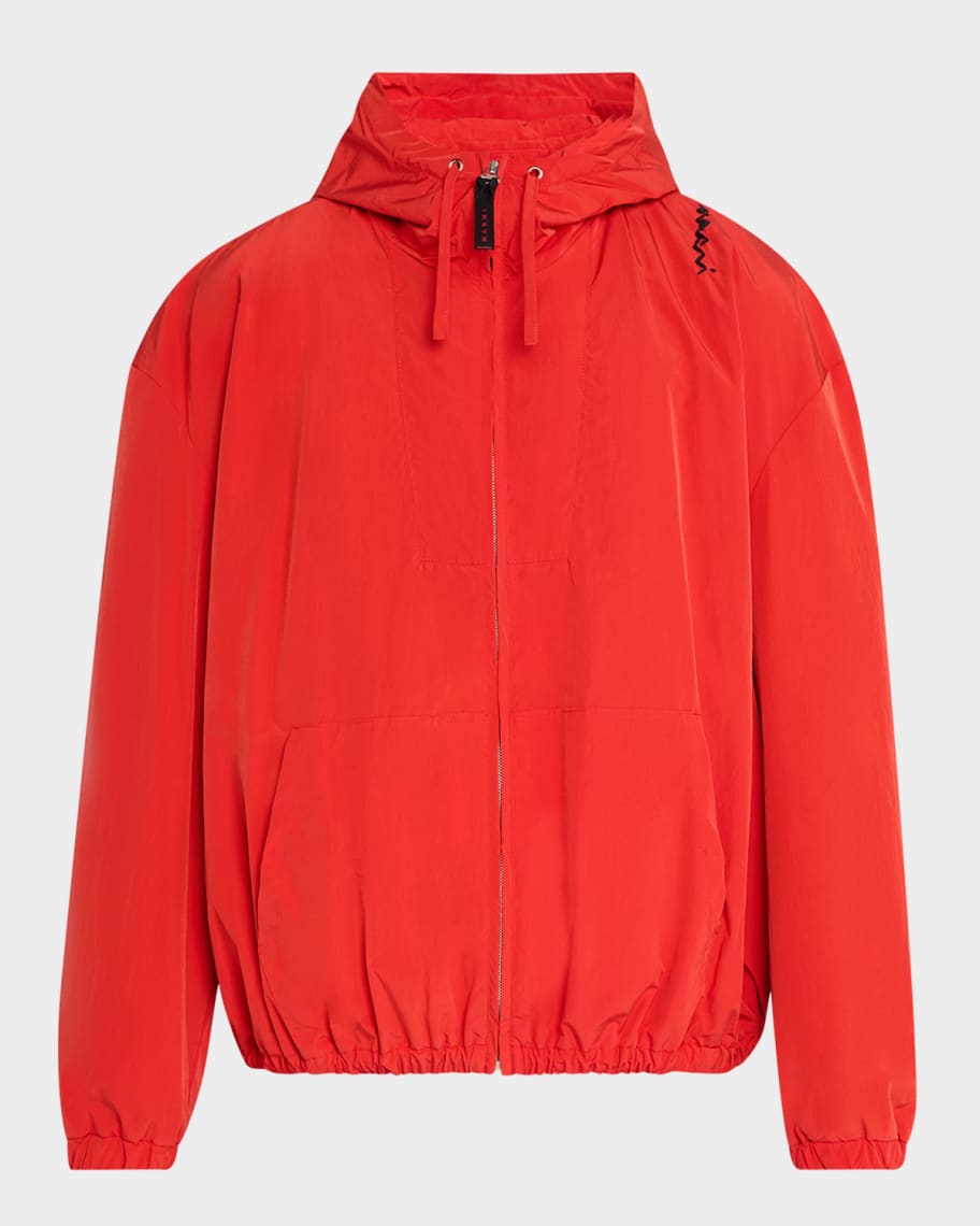 Marni Men's Hooded Nylon Jacket | Neiman Marcus