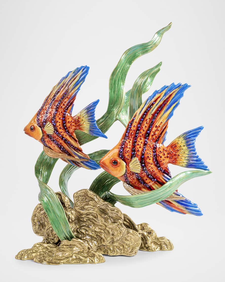 Jay Strongwater Simone & Jacques Swimming Angel Fish | Neiman Marcus