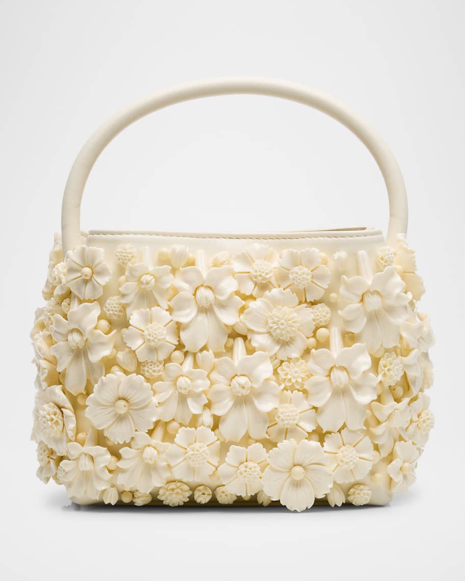 Cult Gaia Solene Mini Floral Top-Handle Bag | Neiman Marcus