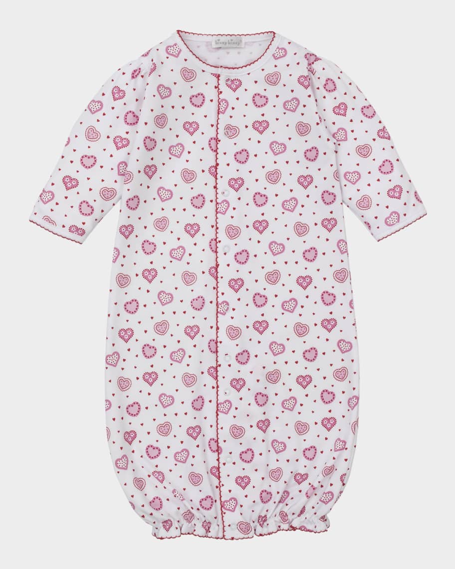 Kissy Kissy Girl's Heartfelt Hearts Convertible Gown and Hat Set, Size ...