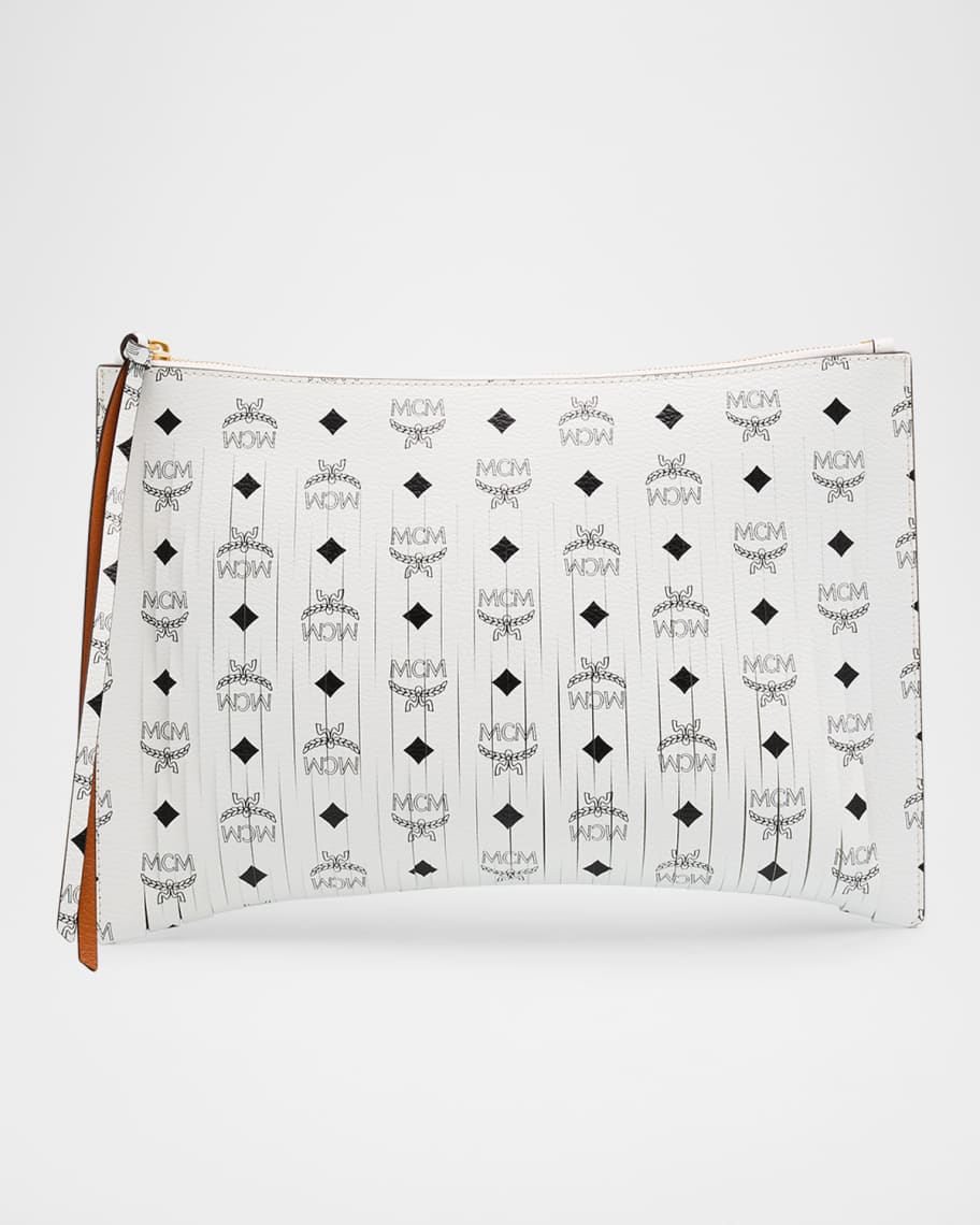 MCM Aren Medium Visetos Slit Leather Crossbody Bag | Neiman Marcus