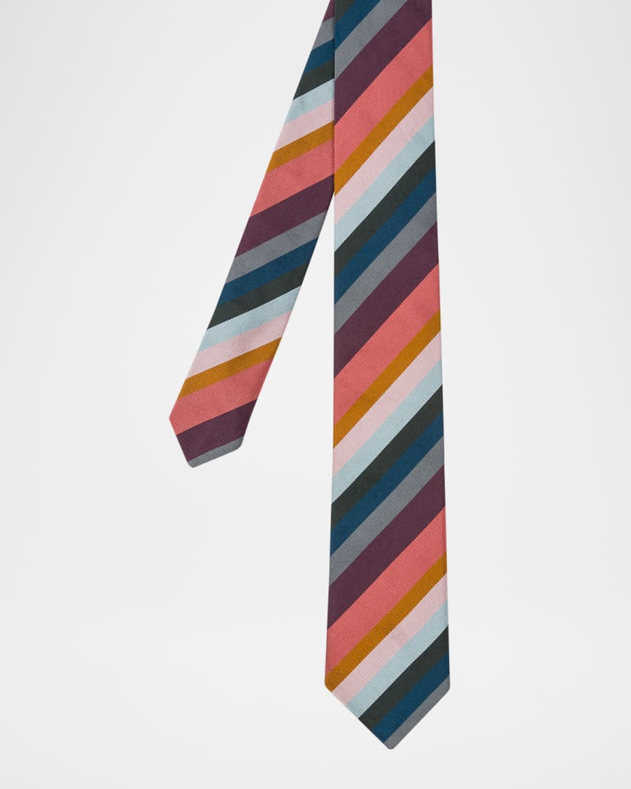 Paul Smith Men's Artist Stripe Silk Tie | Neiman Marcus