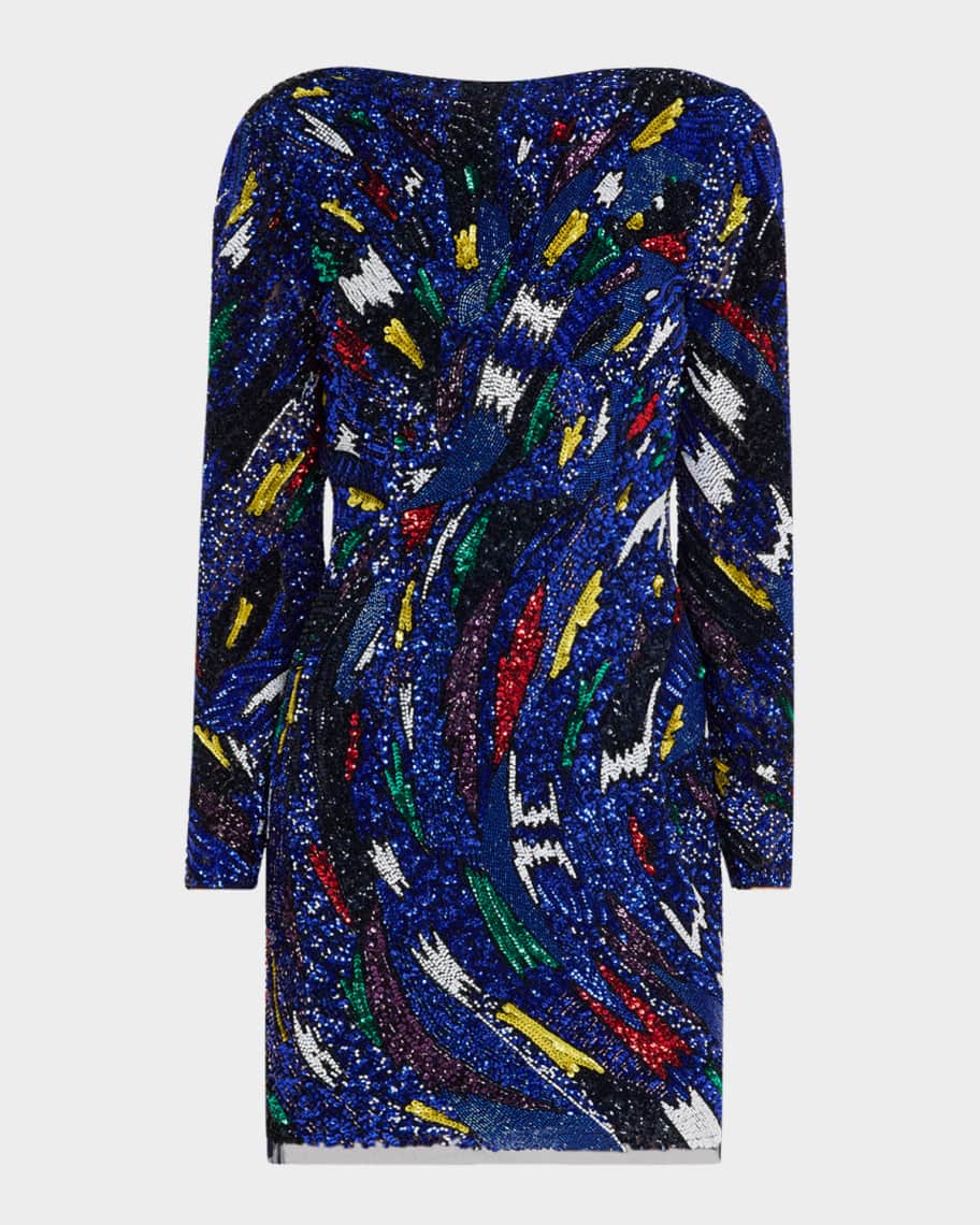 Liv Foster Bianca Bead & Sequin Mini Dress | Neiman Marcus