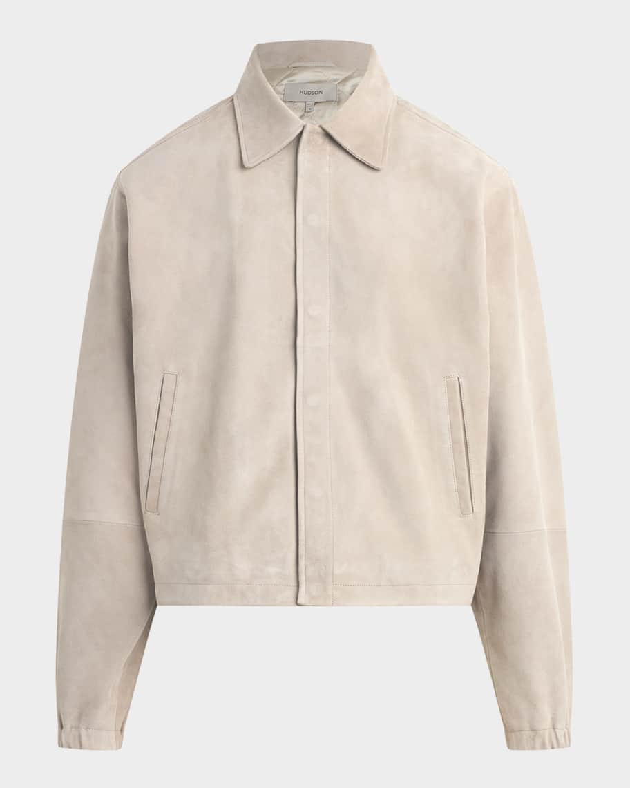 Hudson Men's Suede Coach Jacket | Neiman Marcus