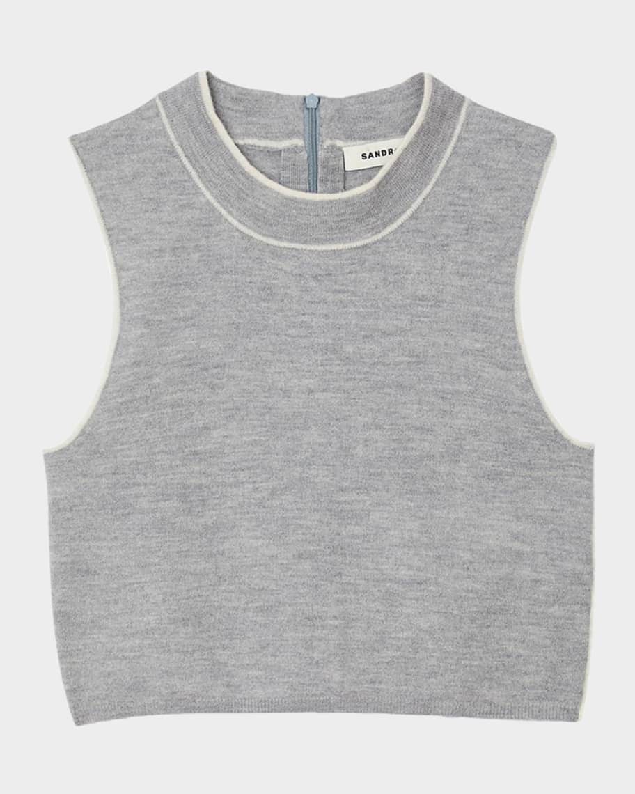 Sandro Orion Sleeveless Knit Wool Sweater | Neiman Marcus