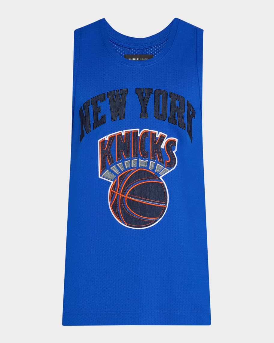 PURPLE Men's NY Knicks Mesh Jersey Tank Top | Neiman Marcus