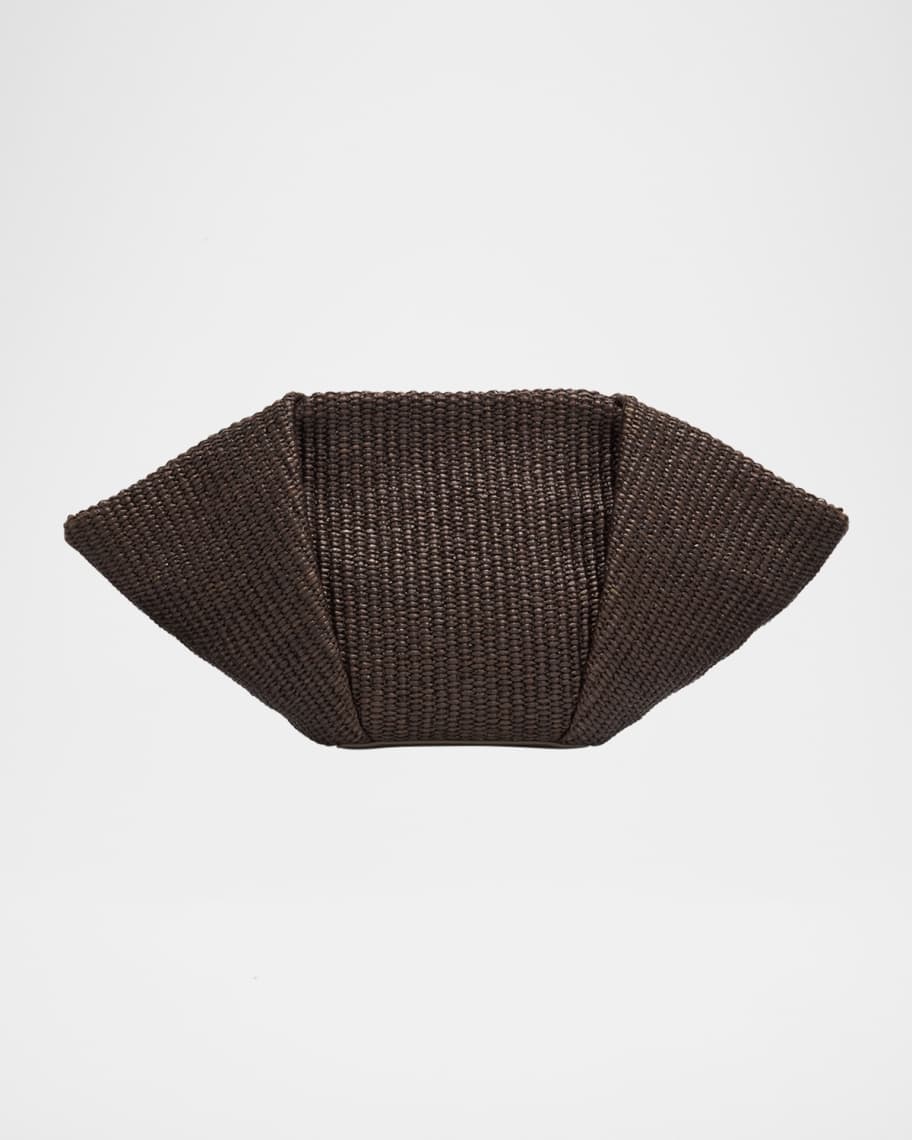Brunello Cucinelli Fan Raffia Clutch Bag | Neiman Marcus
