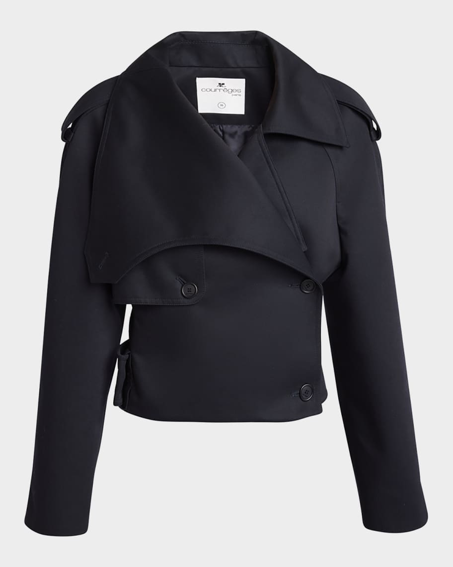 Courreges Moto Viscose-Blend Jacket | Neiman Marcus
