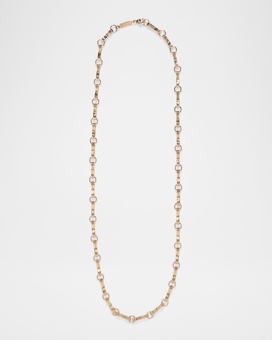 AZLEE 18K Yellow Gold Large Motif Double-Link Chain Necklace, 18"L | Neiman Marcus