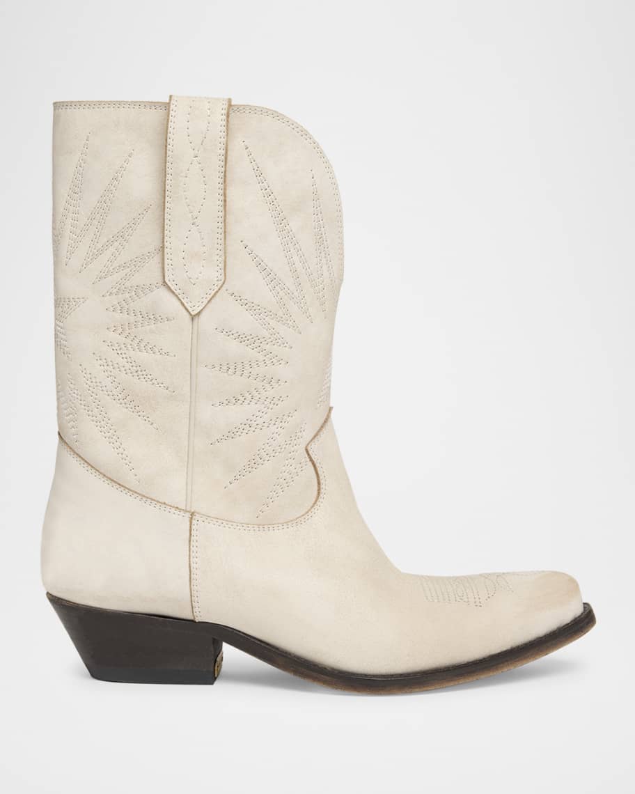 Golden Goose Wish Star Embroidered Suede Cowboy Boots | Neiman Marcus