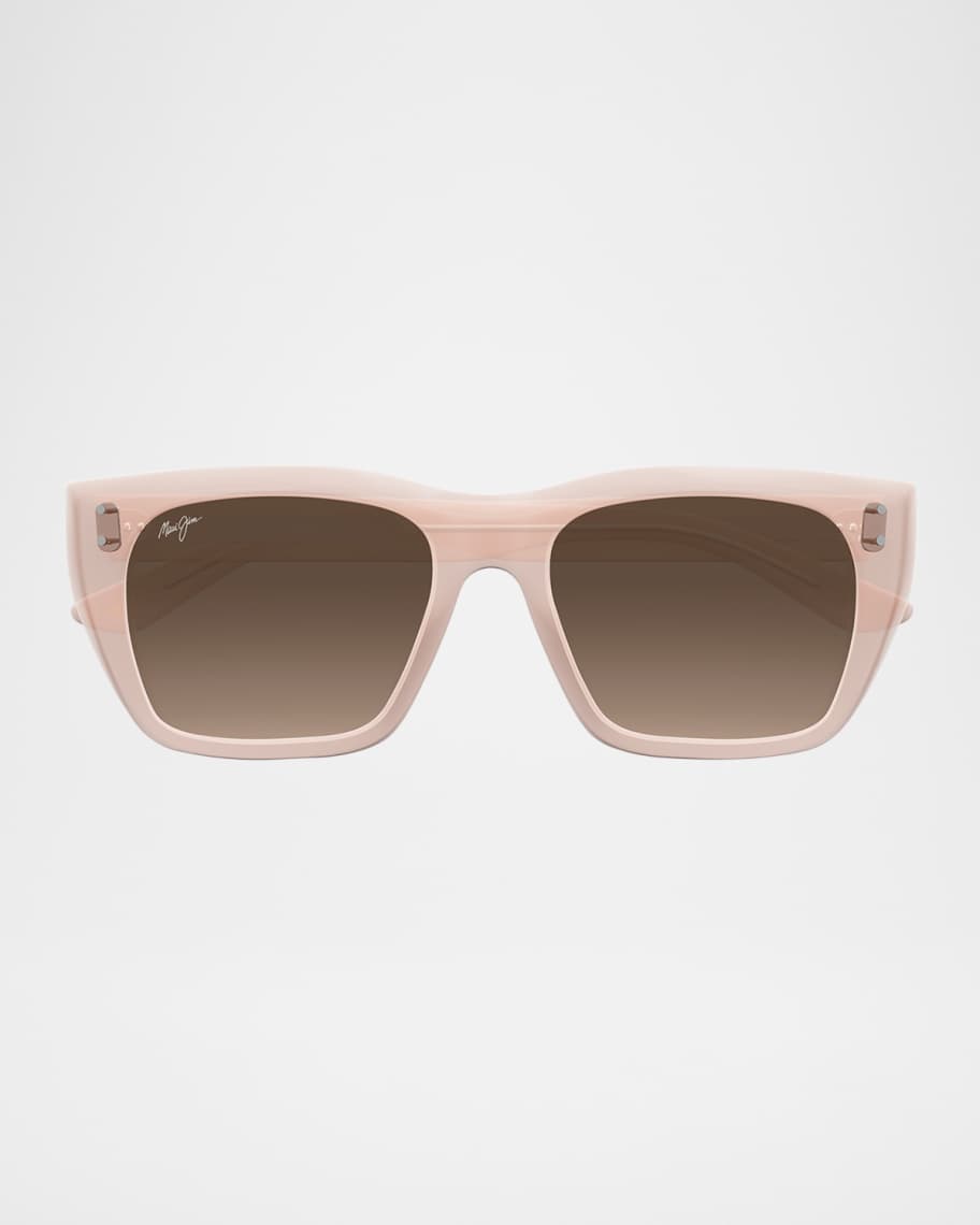 Maui Jim Men's Aloha Lane Acetate Rectangle Sunglasses | Neiman Marcus