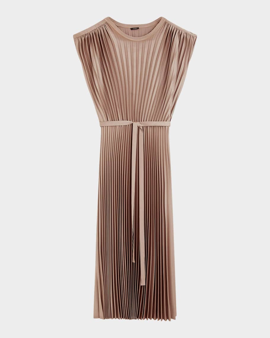 Joseph Volta Sleeveless Plisse Midi Dress | Neiman Marcus