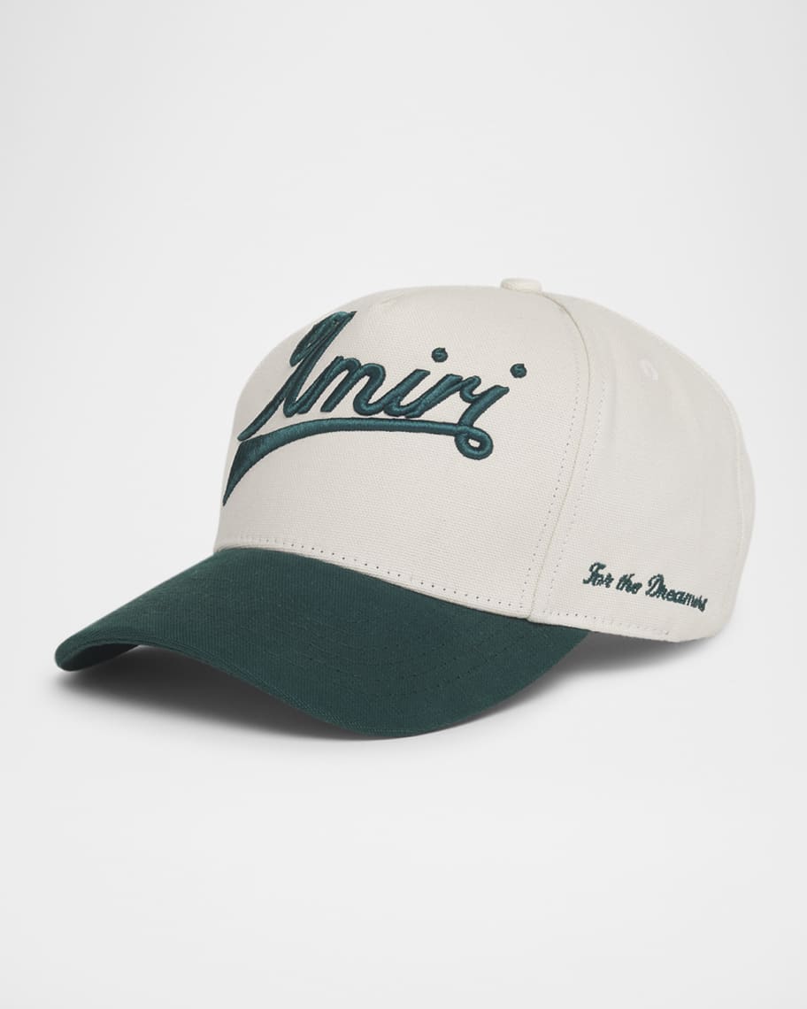 Amiri Men's Two-Tone Canvas Logo Baseball Cap | Neiman Marcus