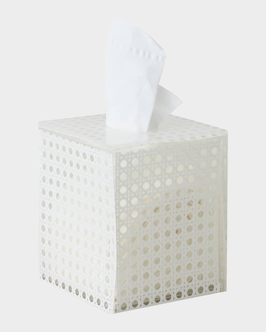 Kim Seybert Reed Tissue Box, White | Neiman Marcus