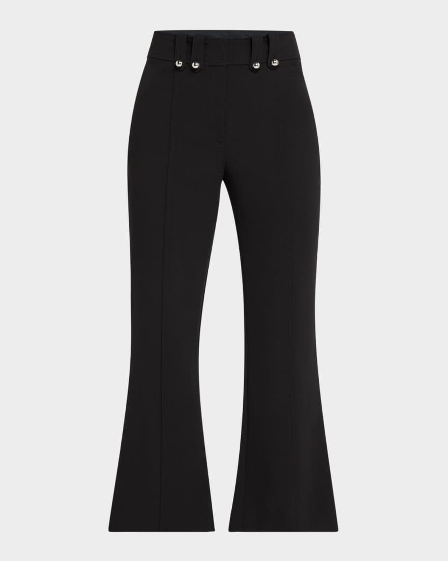 Derek Lam 10 Crosby Dawson Cropped Flare Trousers | Neiman Marcus