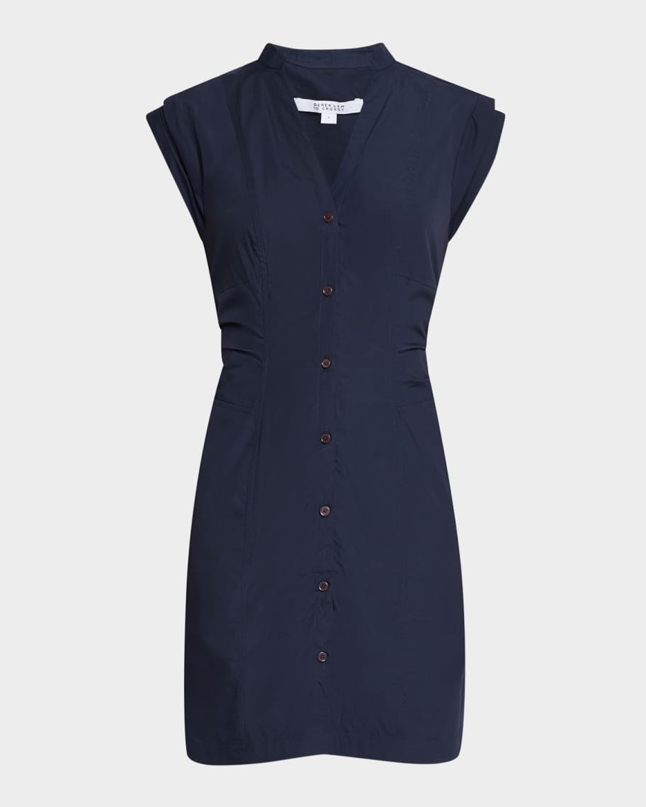 Derek Lam 10 Crosby Elyse Button-Front Mini Dress | Neiman Marcus