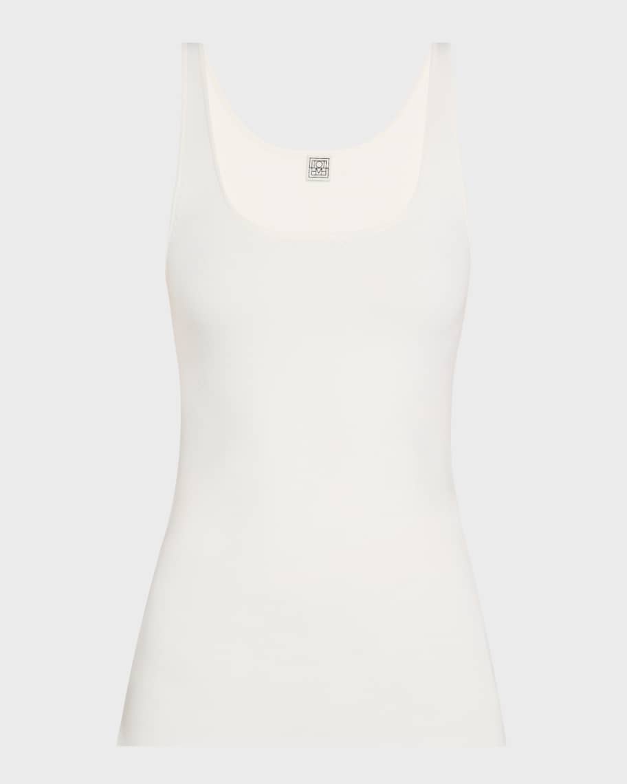 Toteme Compact Knit Scoop-Neck Tank Top | Neiman Marcus