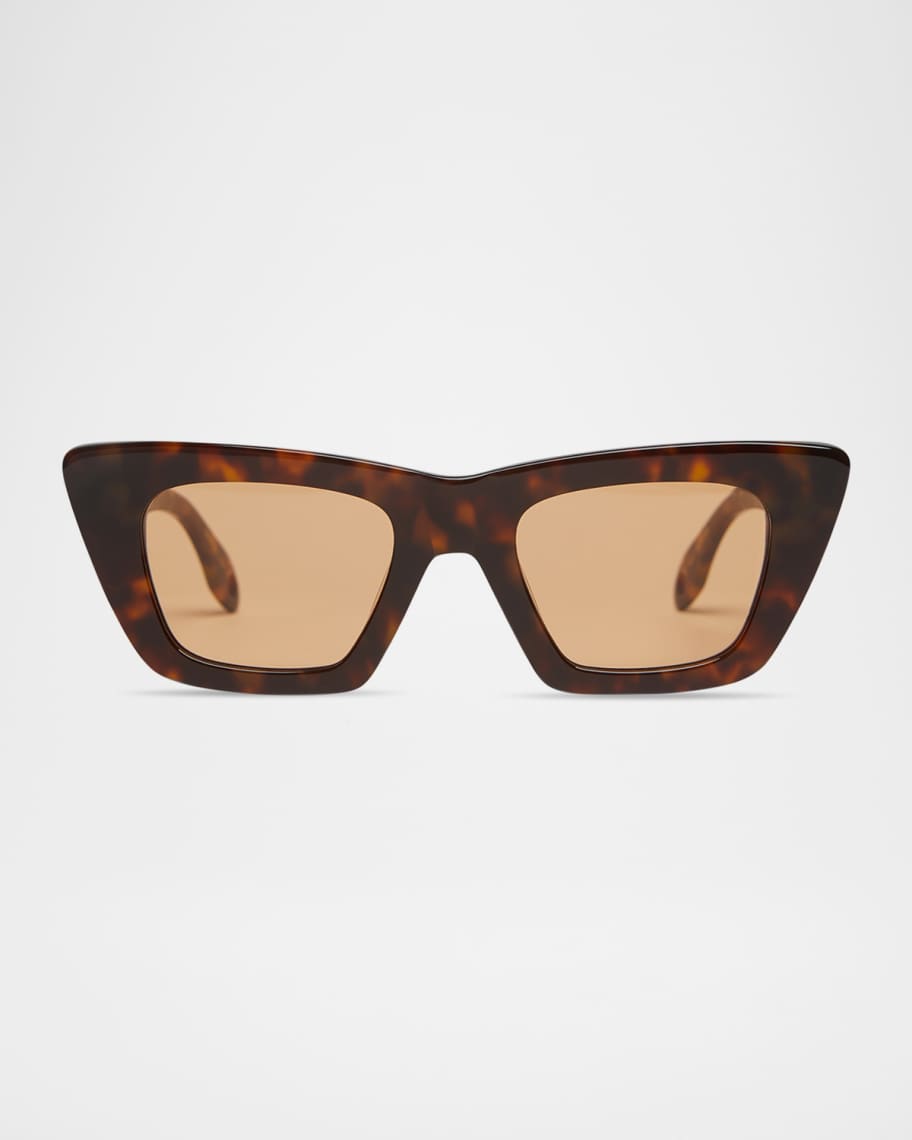Elisa Johnson Lori Tortoise-Print Cat-Eye Sunglasses | Neiman Marcus