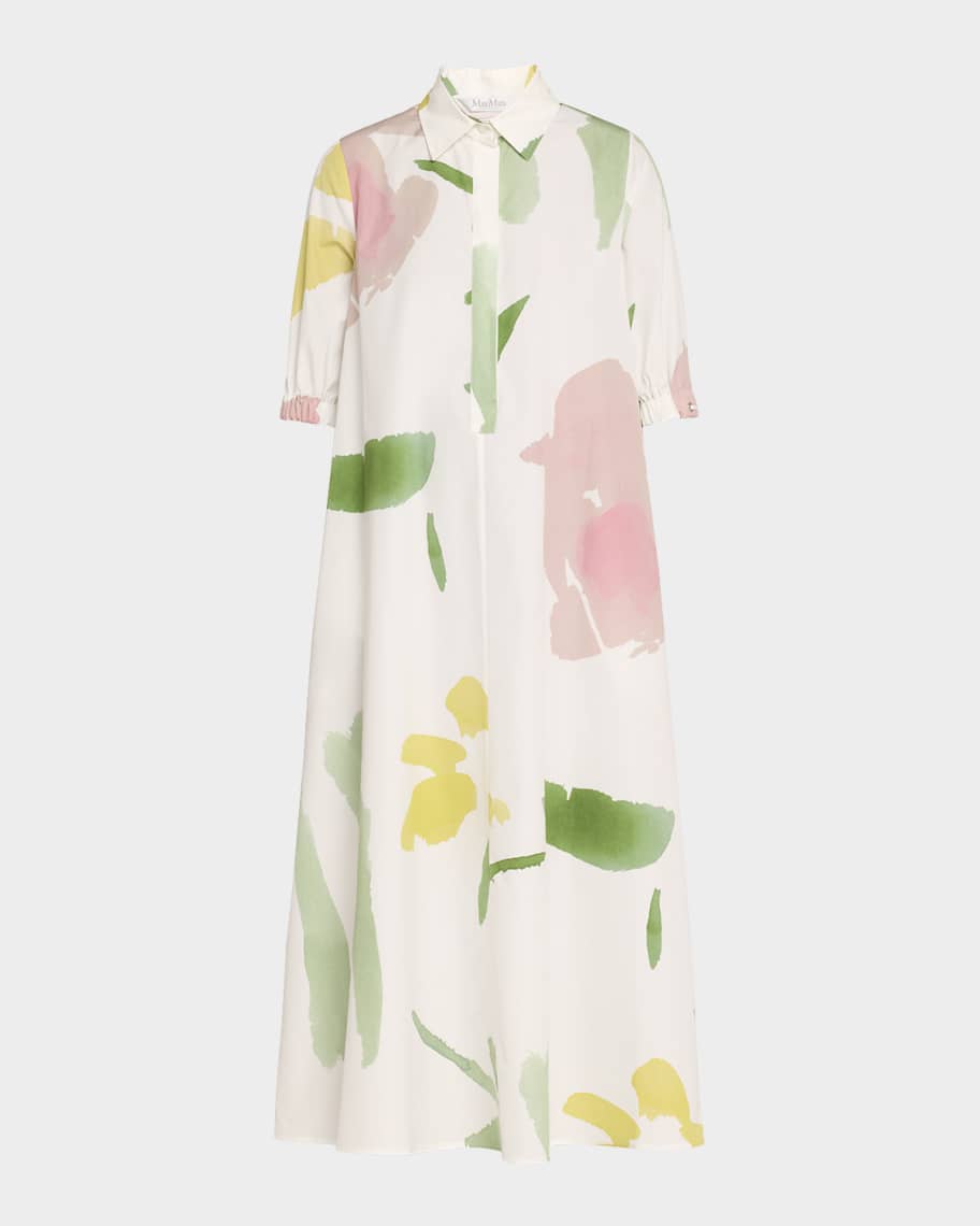 Max Mara Canter Abstract Print Dress | Neiman Marcus
