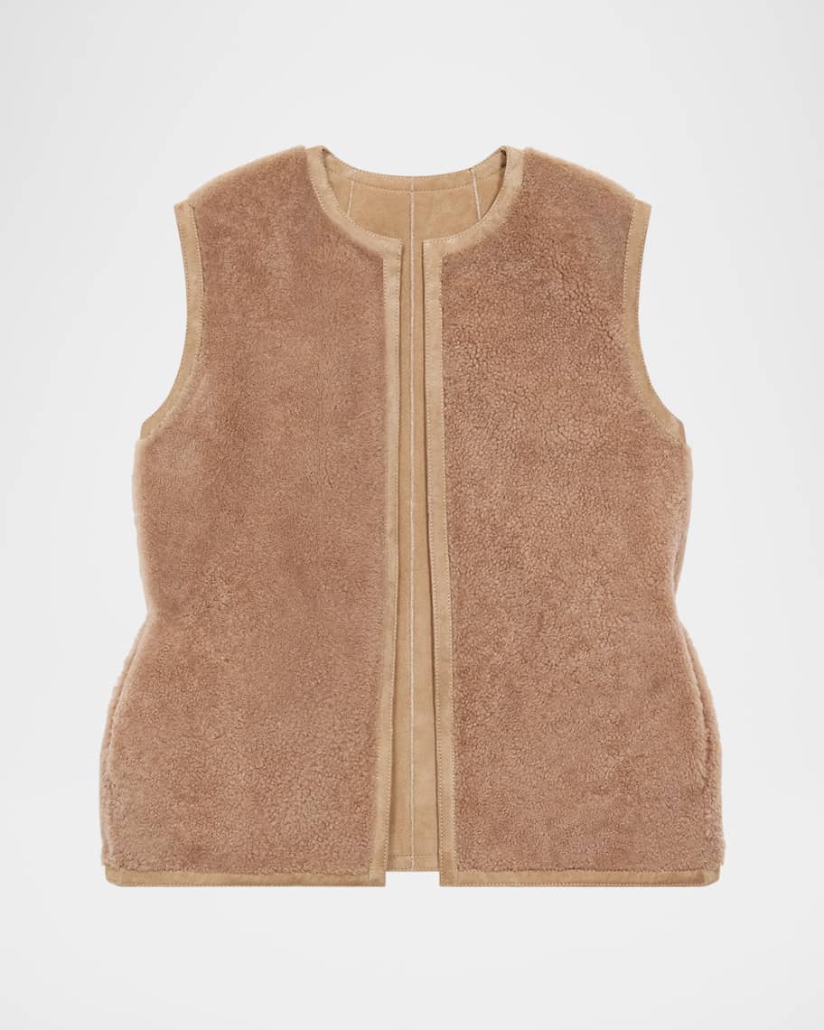 Theory Clean Shearling Vest | Neiman Marcus