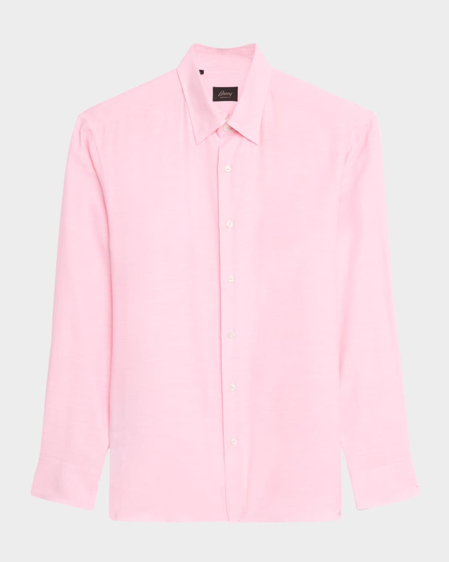 Brioni Men's Cotton Twill Sport Shirt | Neiman Marcus