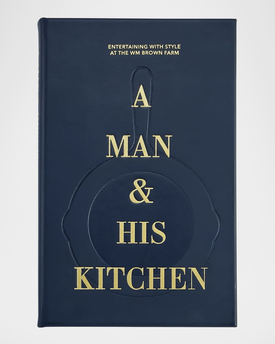 Graphic Image "A Man & His Kitchen" Leather-Bound Cookbook by Matt ...