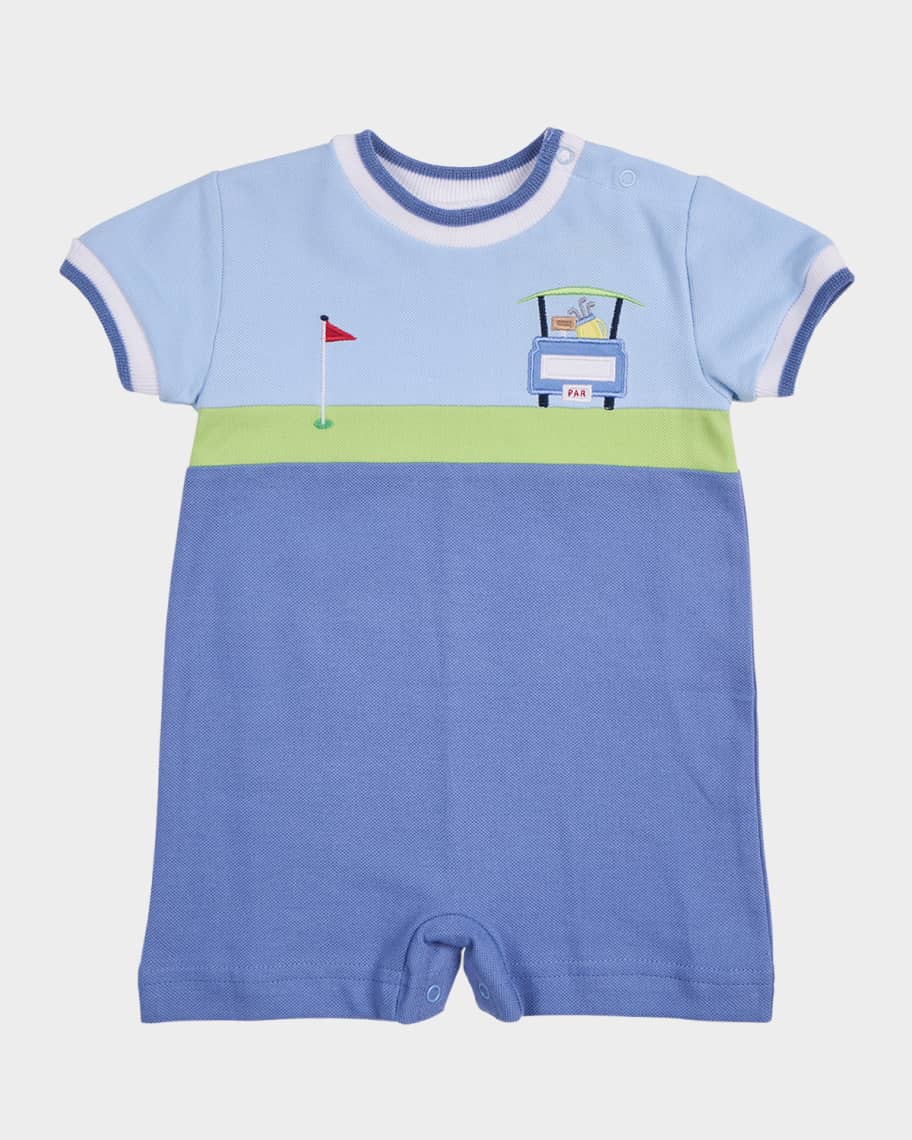 Florence Eiseman Boy's Golf Cart Applique Pique Knit Shortalls, Size 6M ...