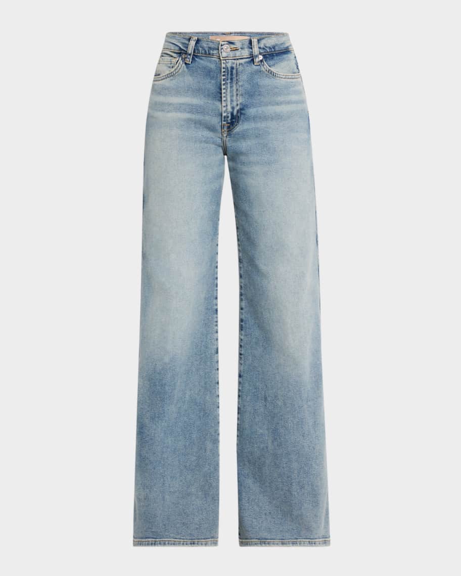 7 for all mankind Lotta Wide-Leg Jeans | Neiman Marcus