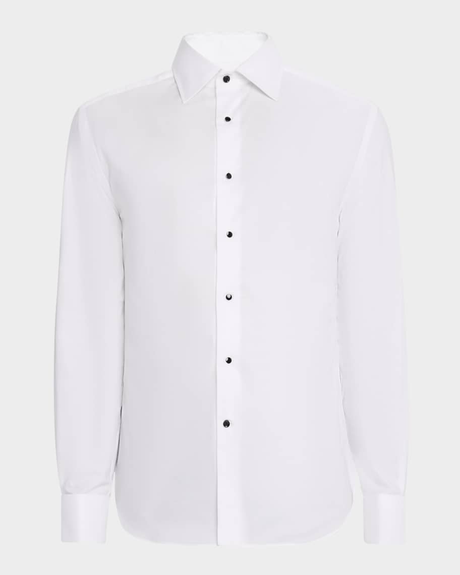 Brunello Cucinelli Men's Cotton French-Cuff Dress Shirt | Neiman Marcus