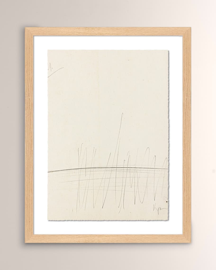 Four Hands "M Line Drawing" Framed Giclee by Karen Covey | Neiman Marcus