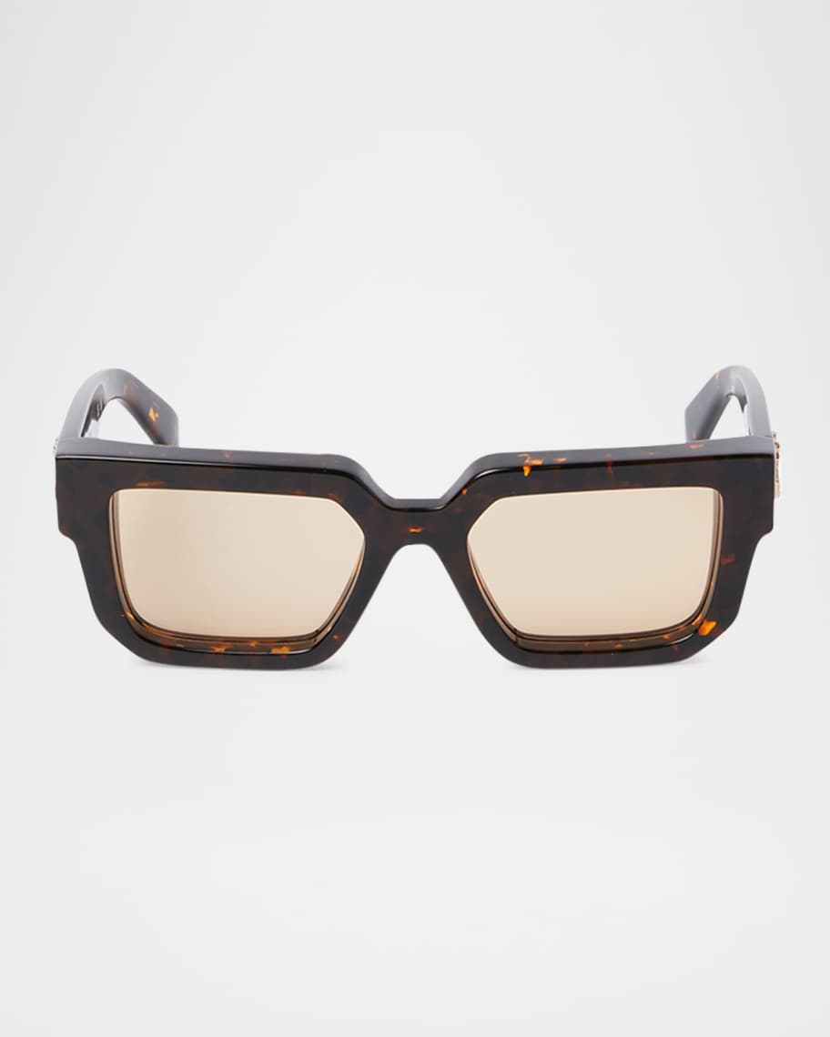 Off-White Men's Silverstone Acetate Square Sunglasses | Neiman Marcus