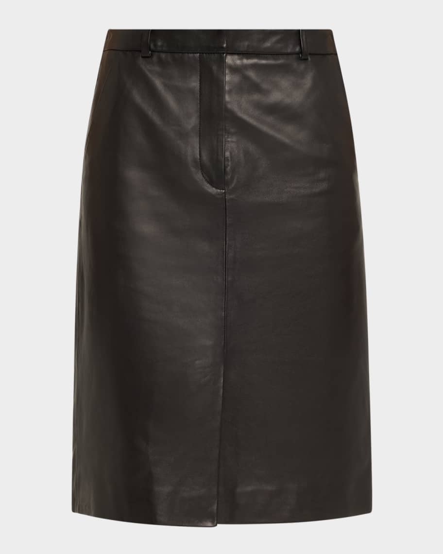 Veronica Beard Maxine Leather Skirt | Neiman Marcus