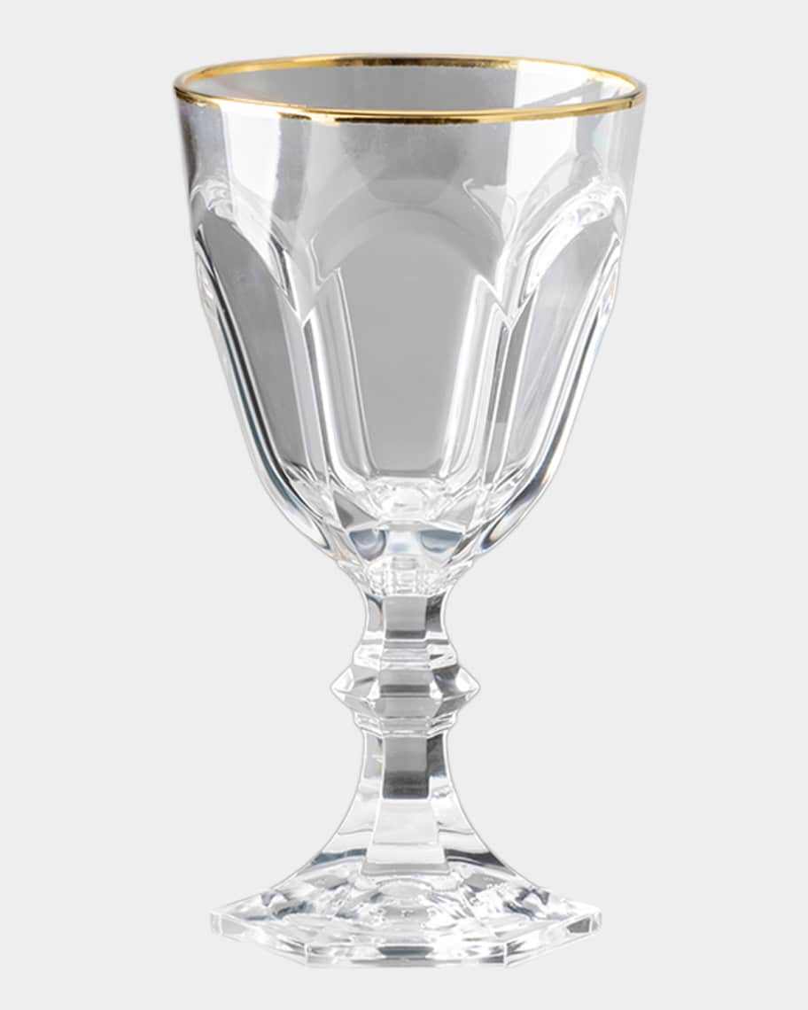 Mario Luca Giusti Dolce Vita Gold Thread Water Goblet, 6.75 oz ...