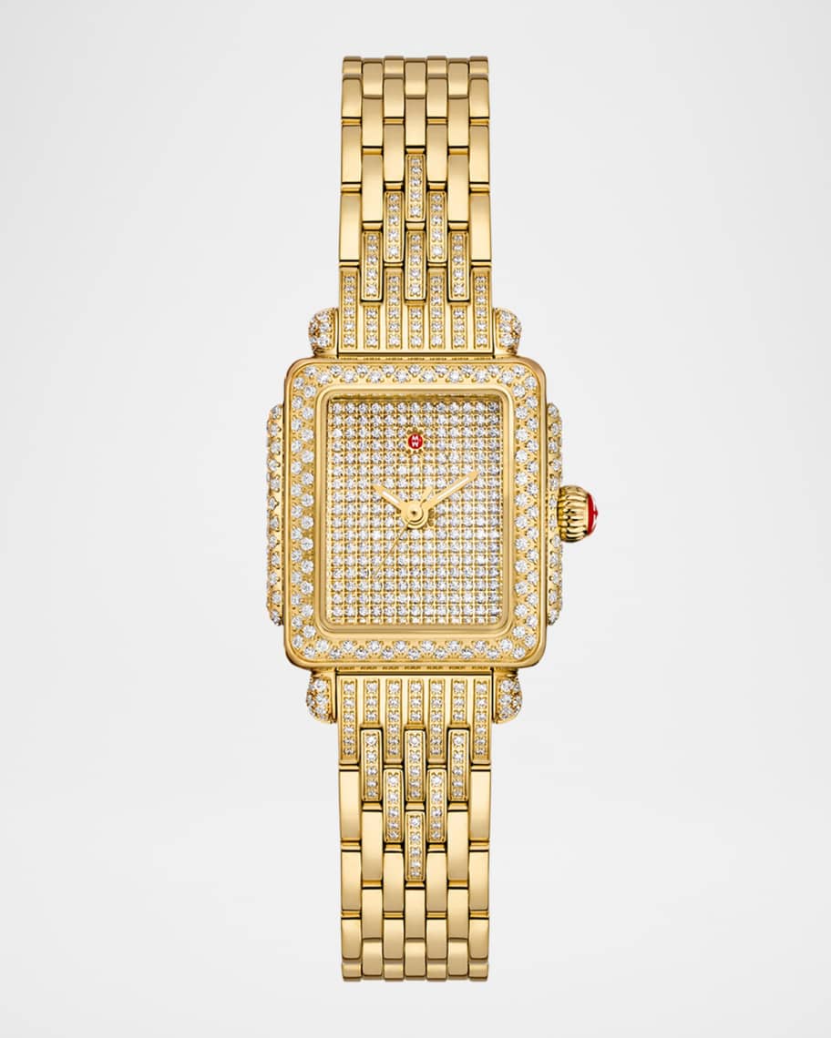 MICHELE Deco Madison Mini 18K Yellow Gold-Plated Stainless Steel ...