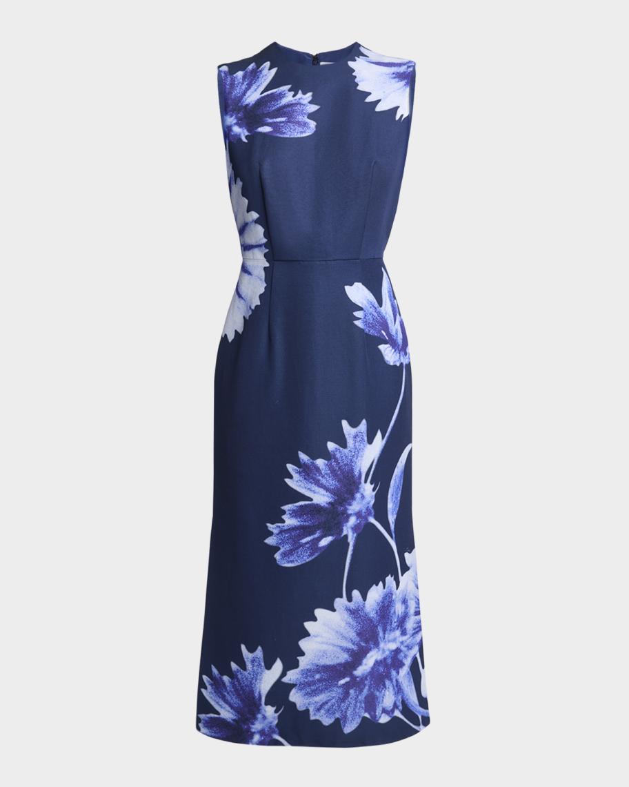 Erdem Floral Pencil Midi Dress | Neiman Marcus
