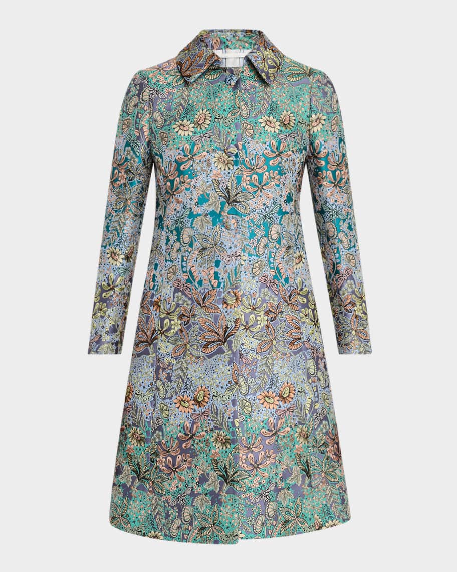 Etro Multi Garden Floral Brocade Coat | Neiman Marcus