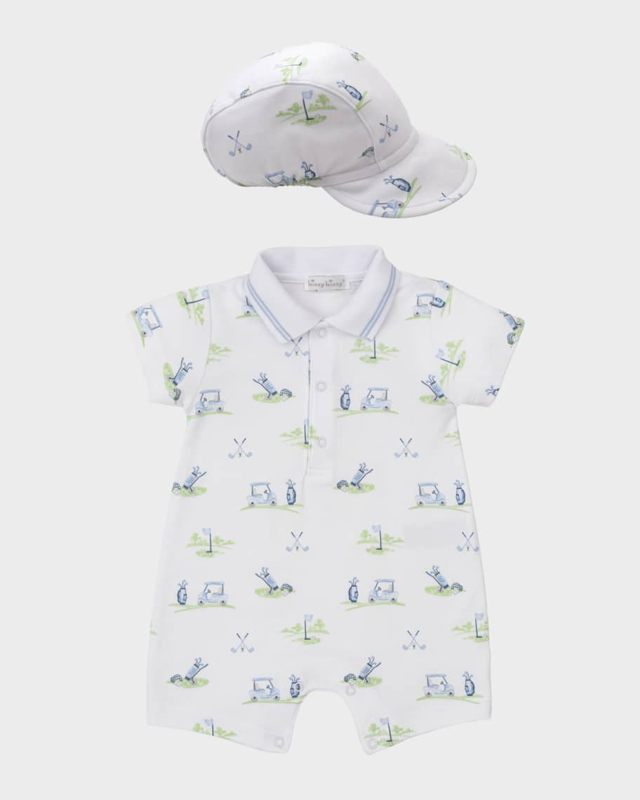 Kissy Kissy Boy's Fairway Foursome Short Playsuit and Hat Set, Size 0M ...