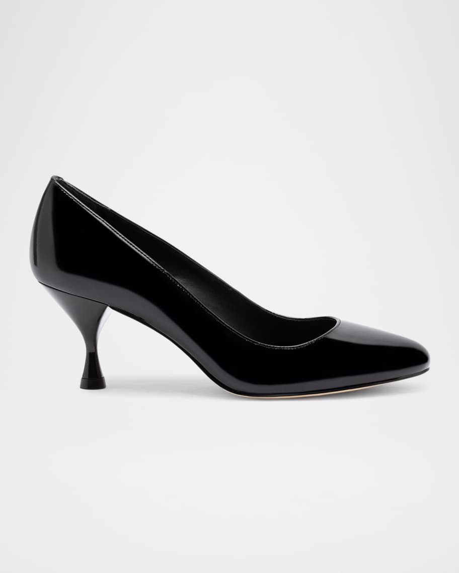 Larroude Michelle Leather Low-Heel Pumps | Neiman Marcus