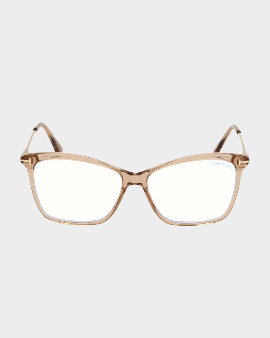 TOM FORD FT687-BW Square Blue Block Frames | Neiman Marcus